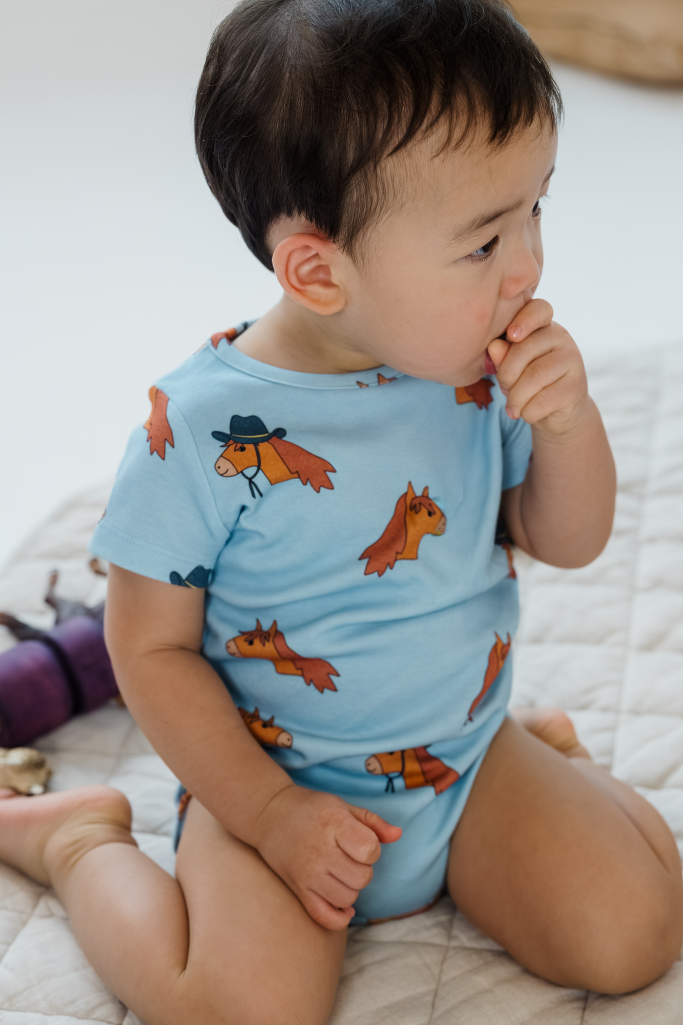 Horse Blue Onesie – Sea Apple